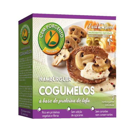 CEM PORCENTO Hamb rguer De Cogumelos 150 G OUTROS SALADA Minipre o